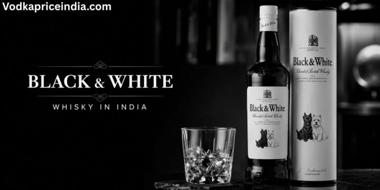 black and white whisky price in india: ₹1,350 (2026)